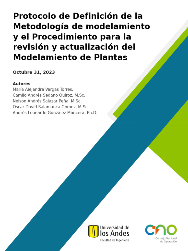 Protocolo de Definición de La Metodología de Modelamiento y El ...