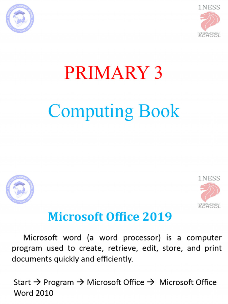 Primary 3 | PDF | Microsoft Word | Text
