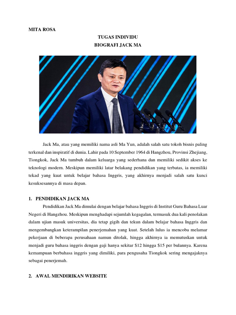 Inspirasi Sukses Jack Ma | PDF