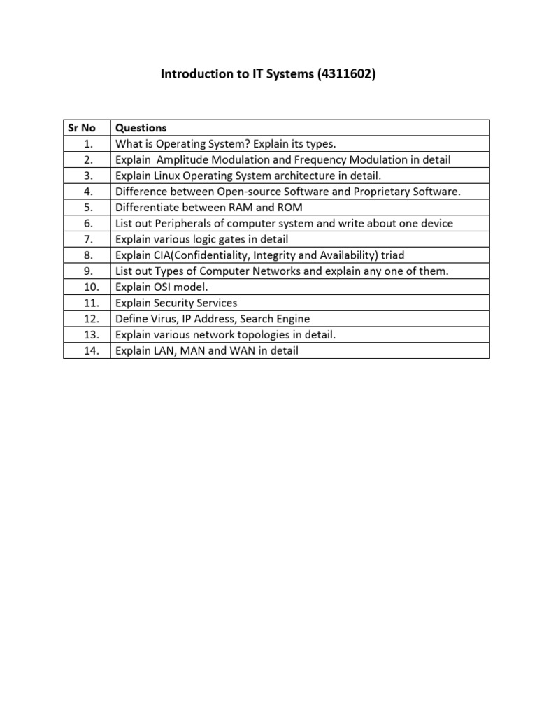 Overview of IT Systems and Concepts | PDF