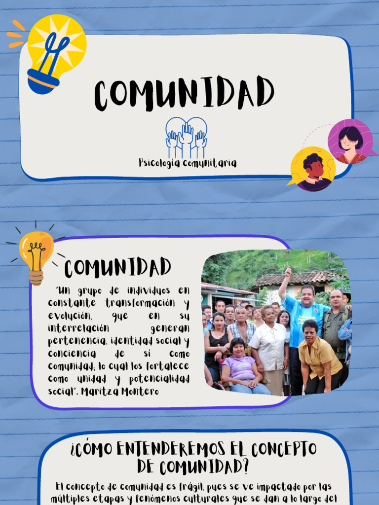 PPT COMUNIDAD | PDF | Comunidad | Sicología