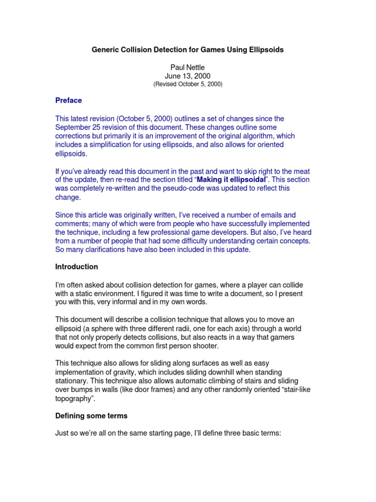 Collision Detection Ellipse | PDF | Sphere | Polygon