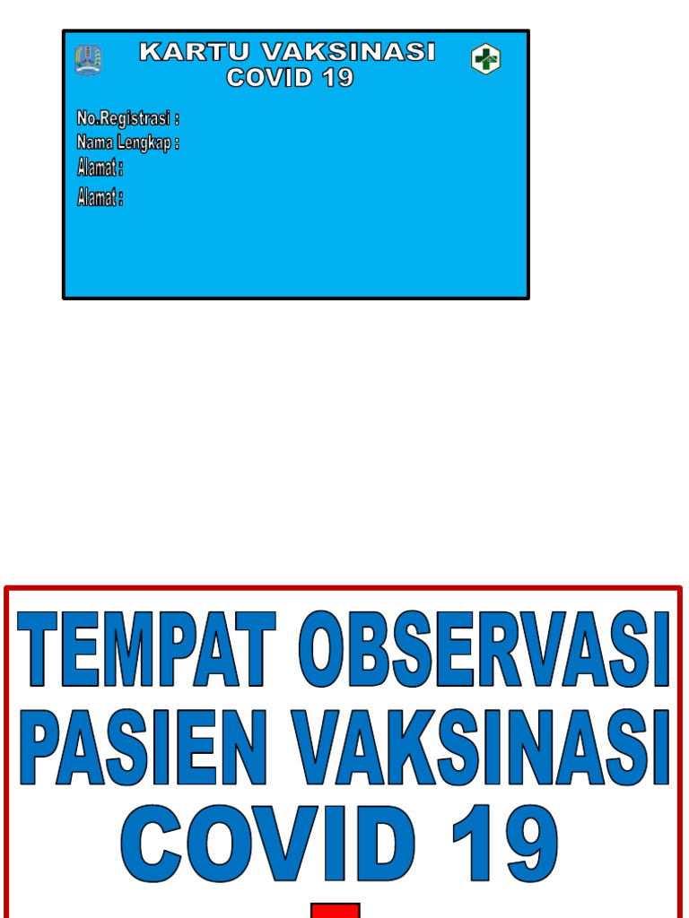 Contoh Kartu Vaksin | PDF
