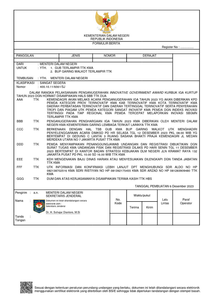 Rdg Penganugerahan Iga 2023 | PDF