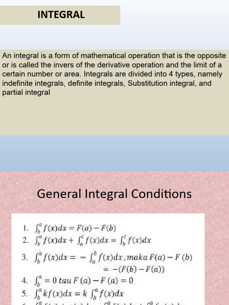 Types and Applications of Integrals | PDF | Integral | Derivative