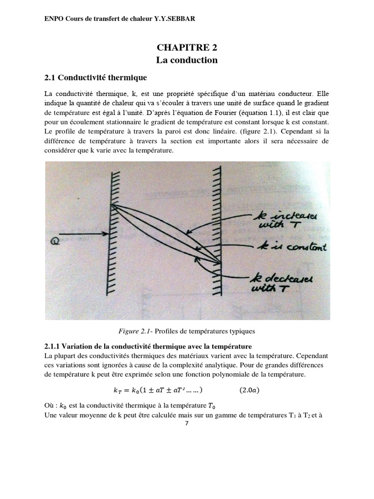 HT 2 La Conduction | Download Free PDF | Conduction thermique ...