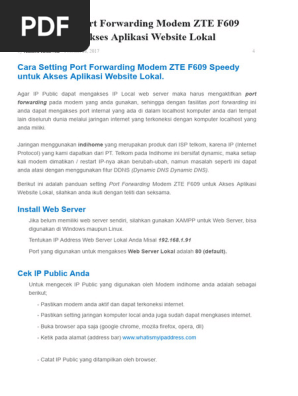 Cara Setting Port Forwarding Cctv Avtech Pada Modem Zte