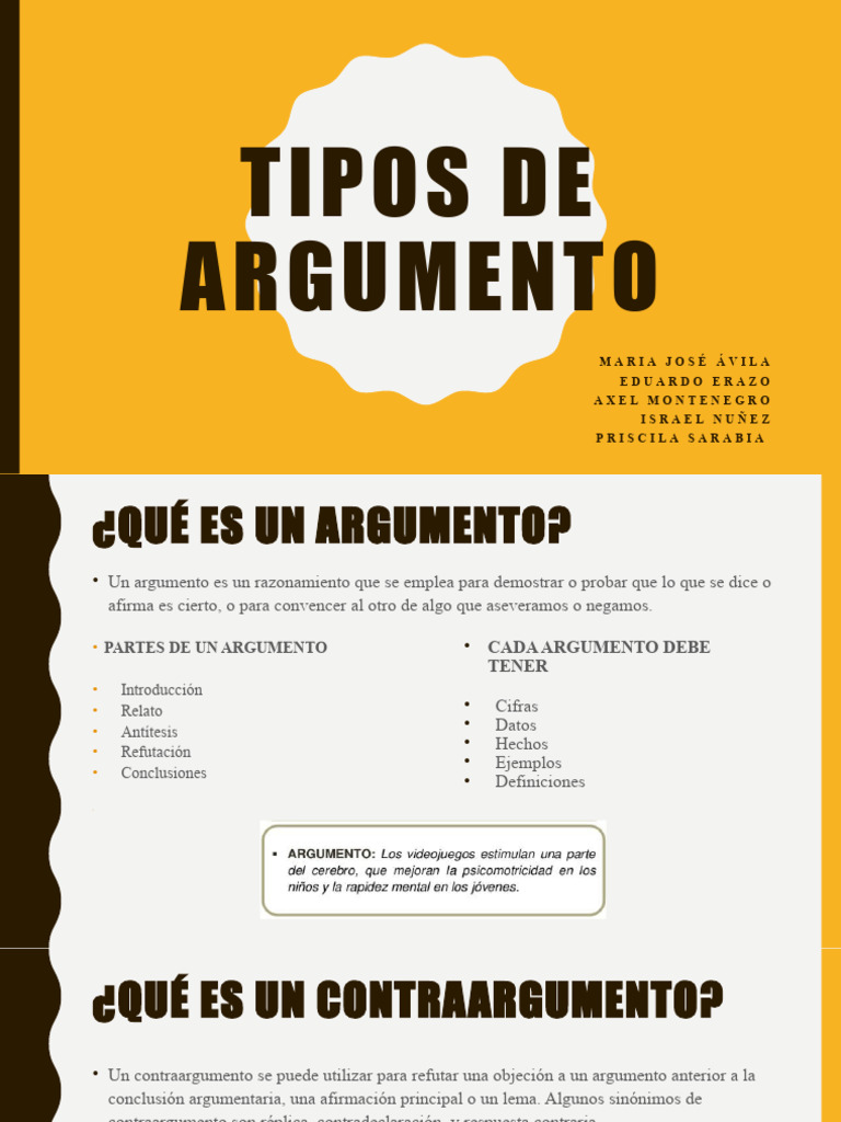 Tipos de Argumento | PDF | Argumento