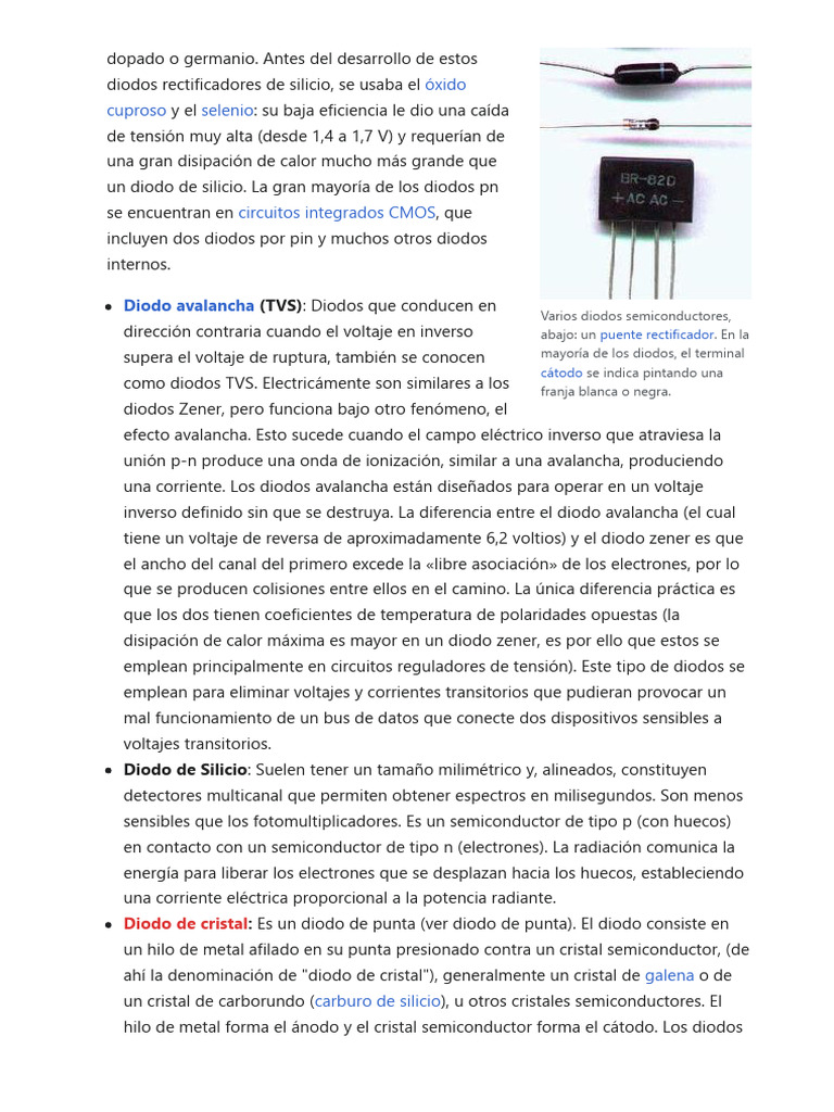 Es M Wikipedia Org Wiki Diodo 1 16 Part 11 | PDF | Diodo | Semiconductores