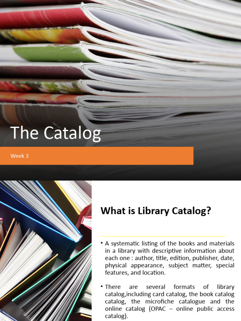 W3 - The Catalog | PDF | Library Cataloging And Classification ...