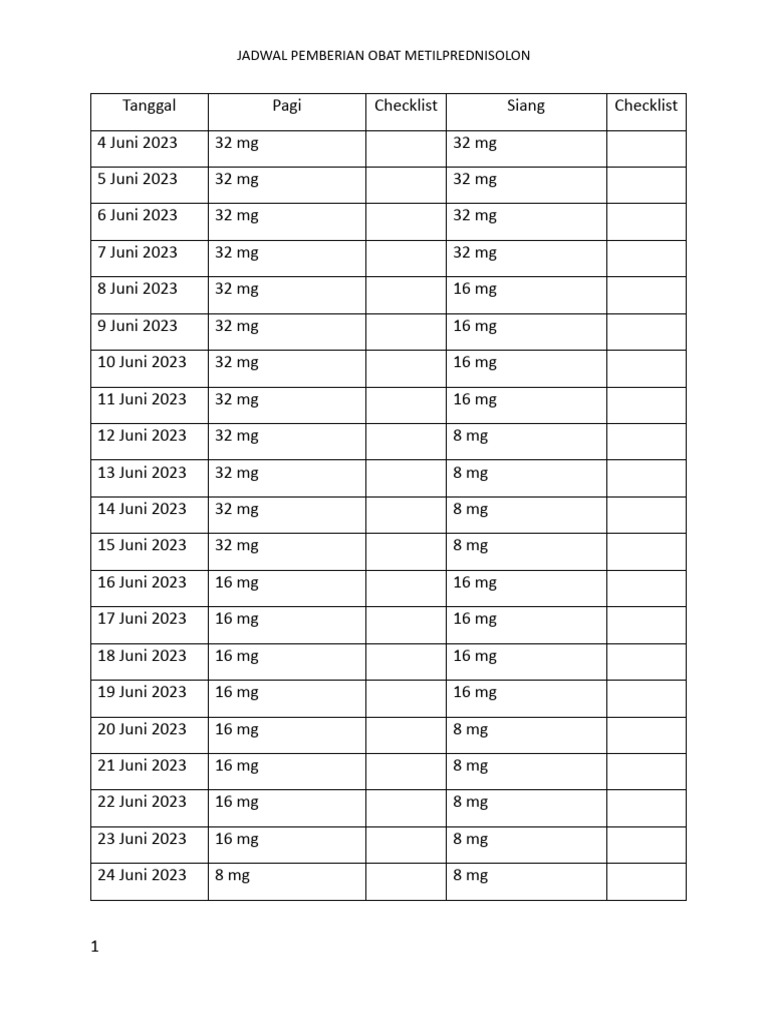 Backup of Jadwal Metil | PDF