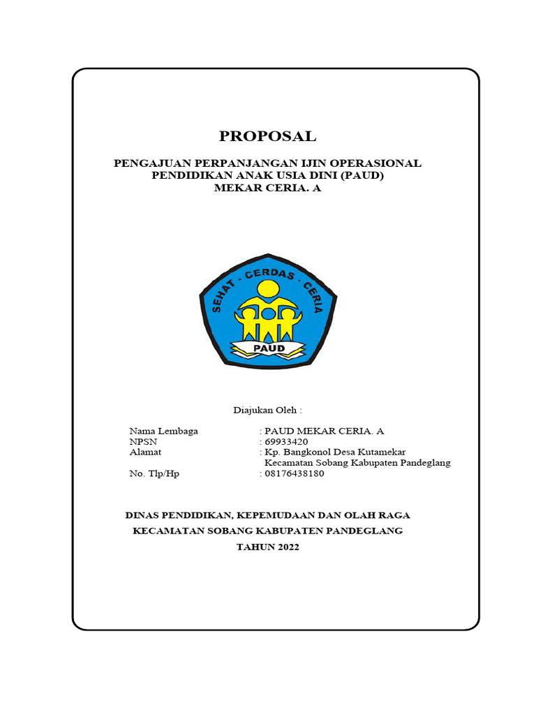 Proposal Perpanjangan Io Mca | PDF