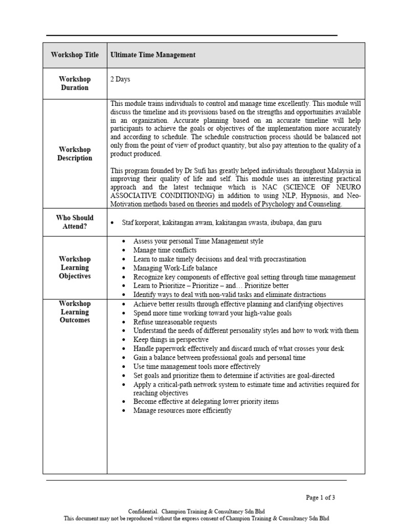 Ultimate Time Management | PDF | Time Management | Professional Skills