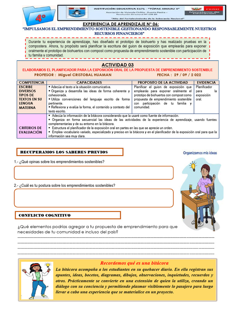 4° - Act. 03 | PDF | Aprendizaje | Blog