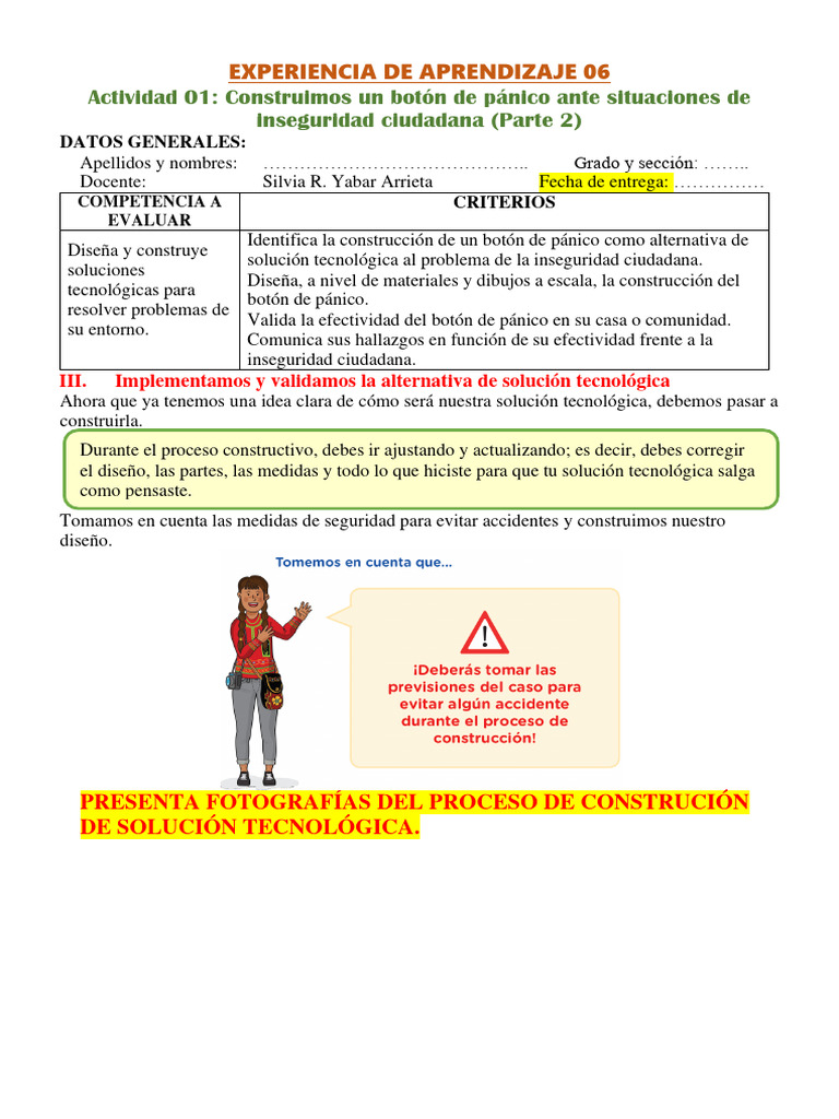 Experiencia de Aprendizaje 06 - Actividad 02-4to | PDF | Juegos y actividades | Tecnología