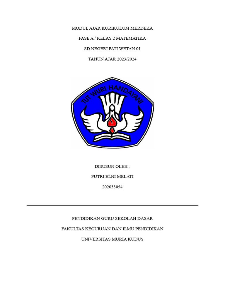 Modul Ajar Kumer Matematika Kelas 2 | PDF