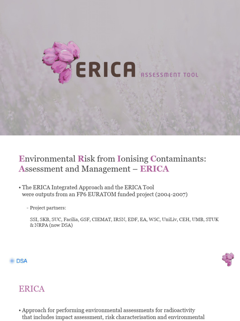 ERICA 2.0 Presentation For ICRER Online Release | PDF | Radioactive ...