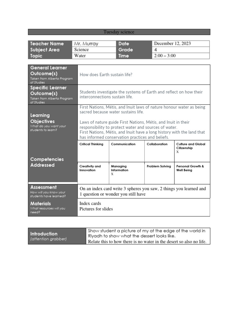 Fnmi Integration Lesson | PDF | Learning | Cognition