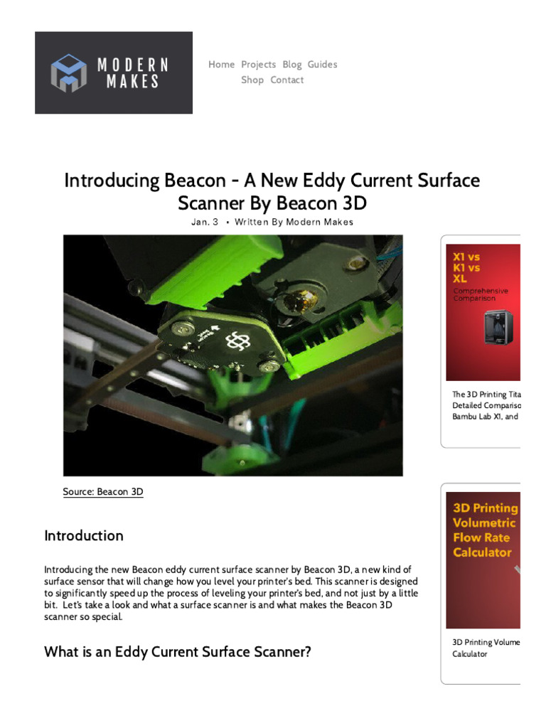 Introducing Beacon - A New Eddy Current Surface Scanner by Beacon 3D - Modern Makes | PDF ...