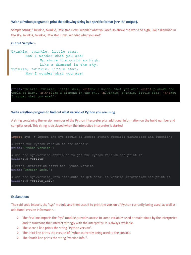 Basic Program | Download Free PDF | Command Line Interface | Python (Programming Language)