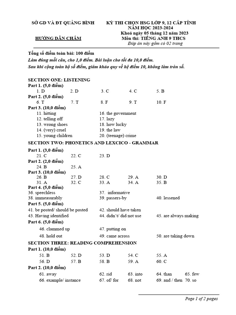 HDC HSG 9 2023-2024 | PDF