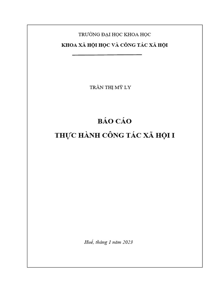 Báo Cáo CTXH | PDF