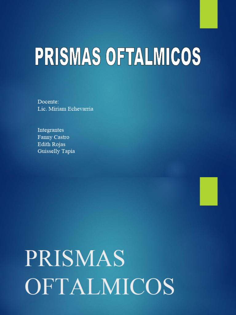 Prismas Oftalmicos | PDF | Óptica | Refracción