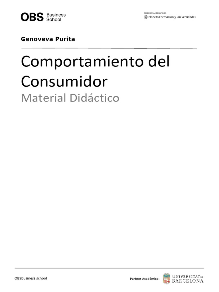 Comportamiento Del Consumidor (1) | PDF | Comportamiento del consumidor | Comportamiento