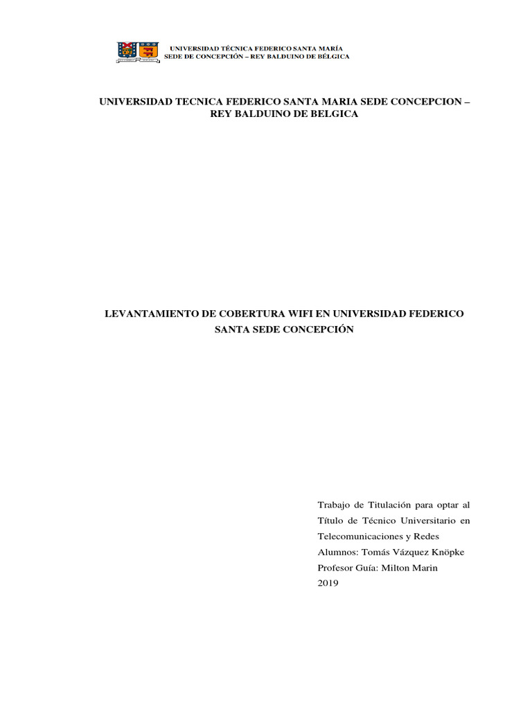 Proyecto de Titulo | PDF | Ieee 802.11 | Wifi