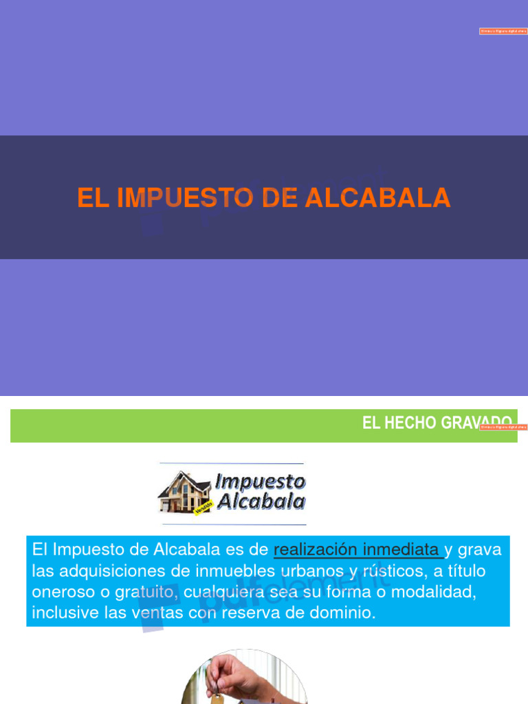 El Impuesto de Alcabala | PDF | Impuestos | Pagos
