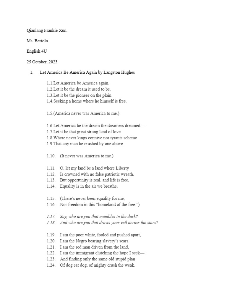 Poem Analysis | PDF | Poetry | Marxism