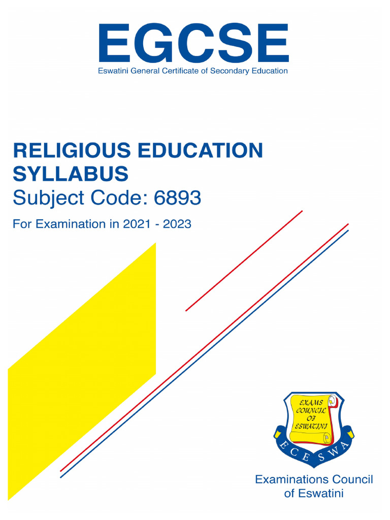 EGCSE Religious Education 2021-2023 Syllabus | PDF | Jesus | Acts Of ...
