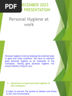 Personal Hygiene Checklist | PDF