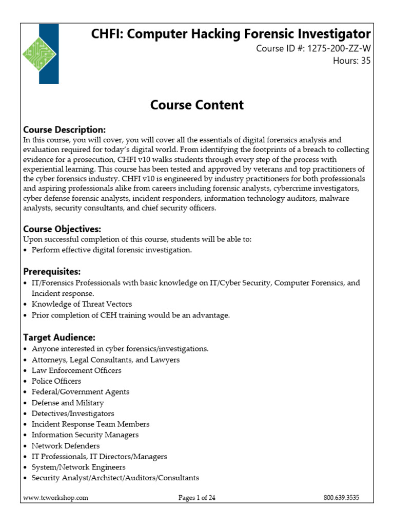 CHFI Computer Hacking Forensic Investigator | PDF | File System | Microsoft Sql Server