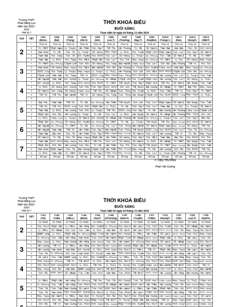 TKB So 5 HS TH Tu Tuan 14 Ngay 04 12 2023 | PDF