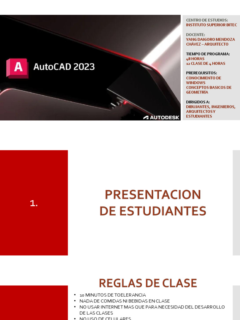 Presentacion de Clase Autocad | Descargar gratis PDF | Software ...