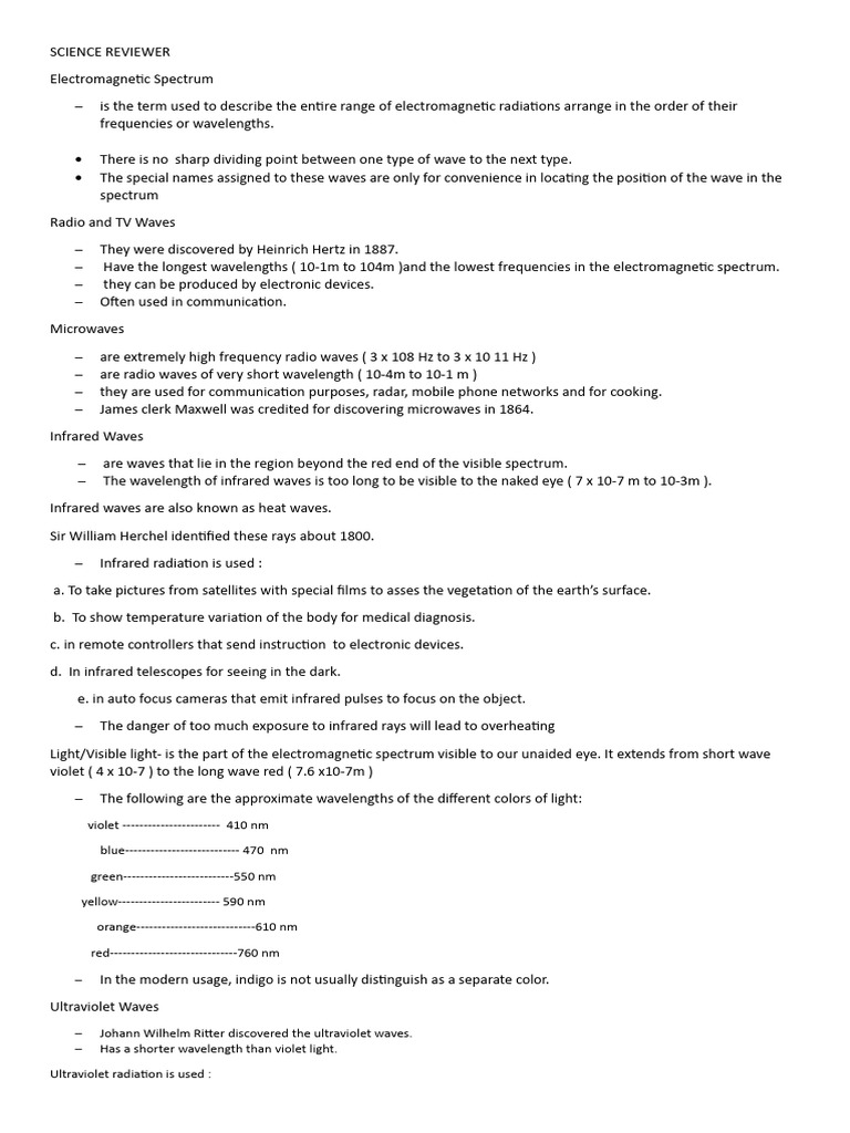 Science-Reviewer 2 | PDF | Light | Electromagnetic Spectrum