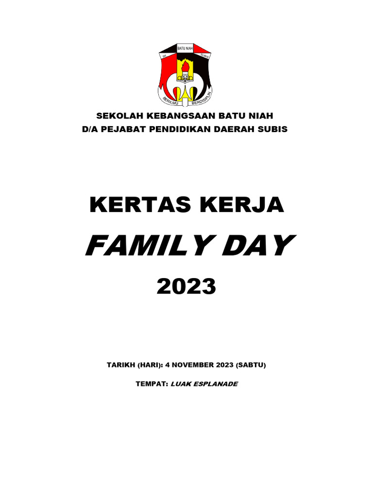 Kertas Kerja Family Day 2023 | PDF