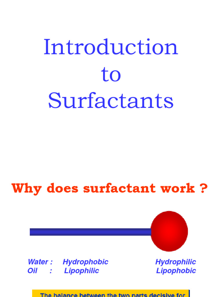 Unit-1 Surfactants | PDF | Surfactant | Detergent