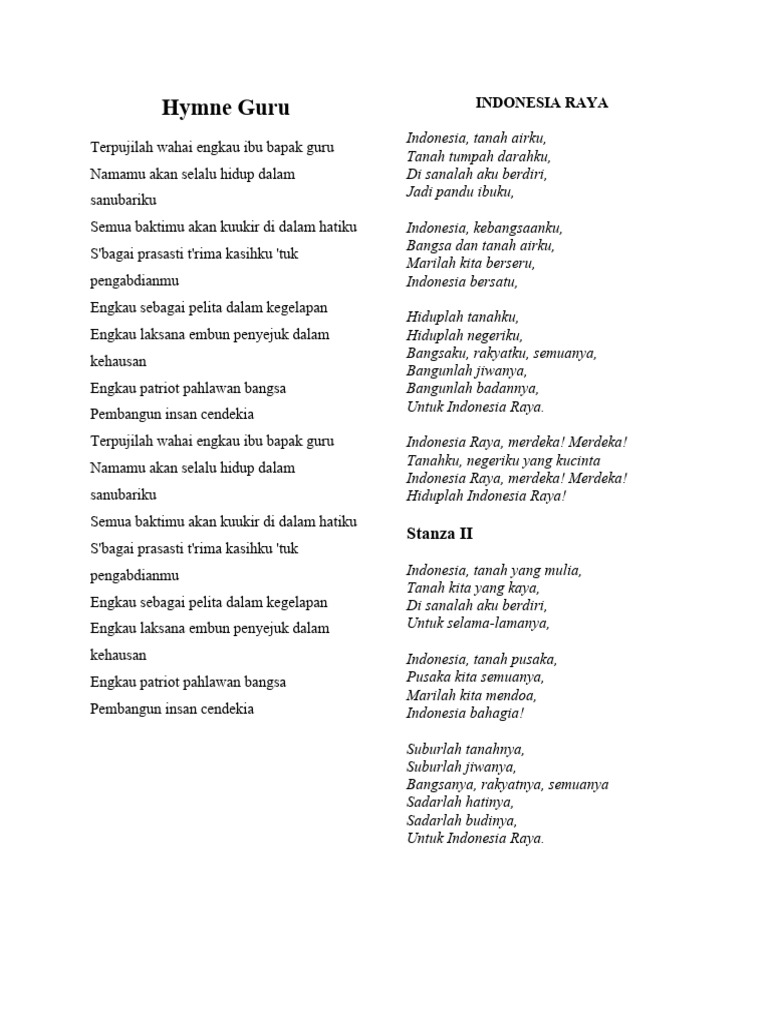 Hymne Guru | PDF | Puisi