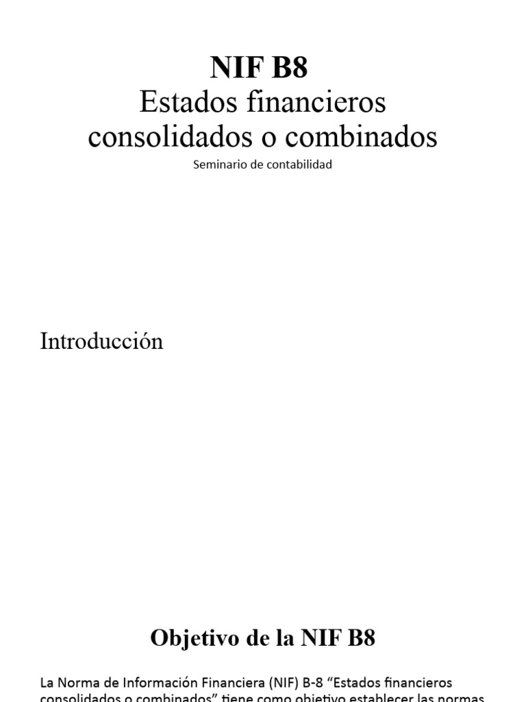 Nif B8 Presentación | Descargar gratis PDF | Estado financiero ...