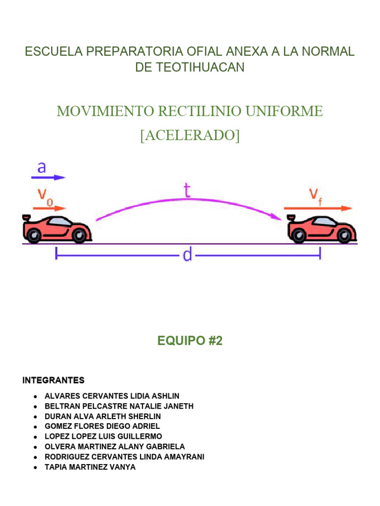 Practica Mru | PDF | Aceleración | Velocidad