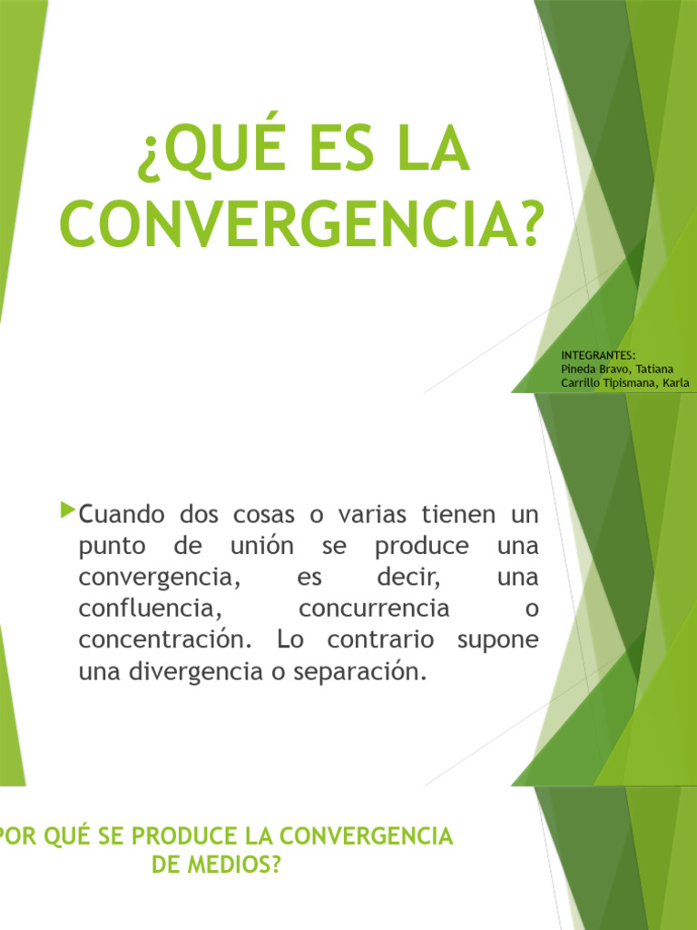Qué Es La Convergencia | PDF | Internet