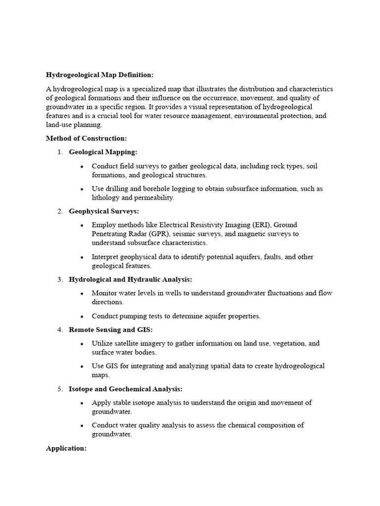 Hydrogeological Map and Wells | PDF | Hydrogeology | Groundwater