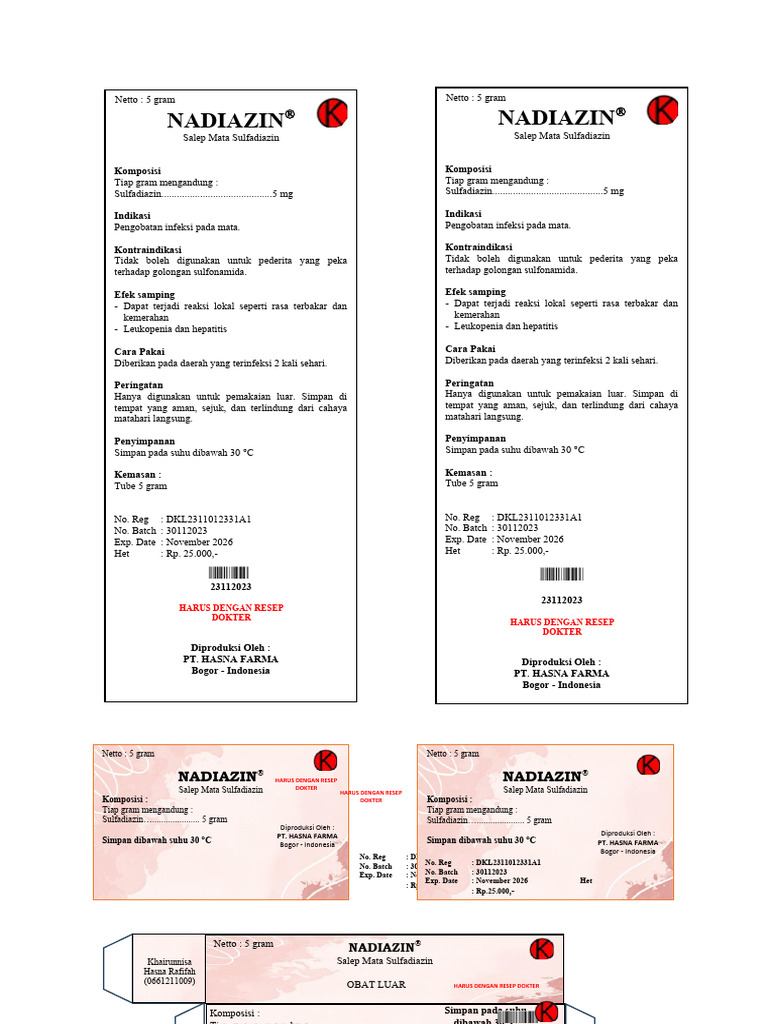Dus Salep Mata Nana Steril Fix | PDF