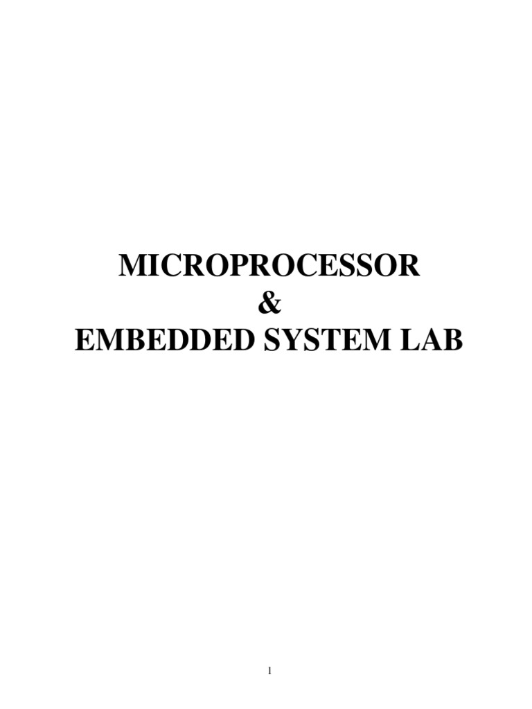 Aec LM - Microprocessorbmev - V - Sem | PDF | Input/Output | Central Processing Unit