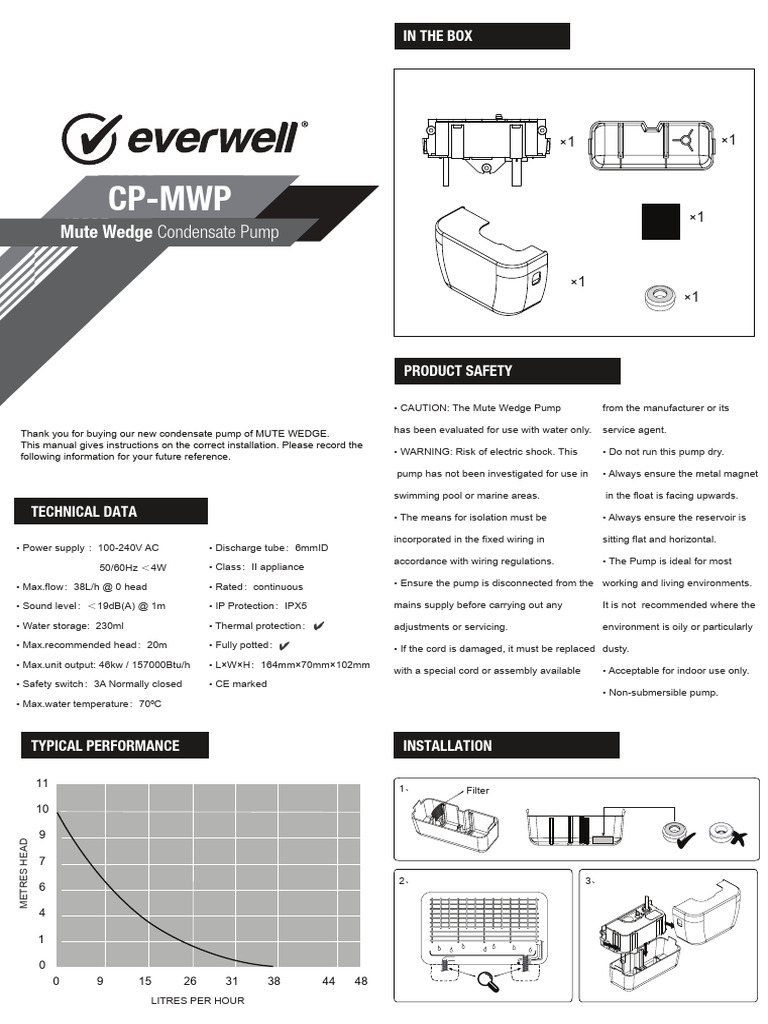 CP MWP Manual | PDF | Pump | Switch