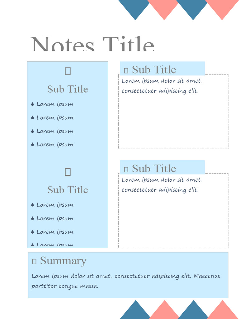 Notes Cantik Untuk Catatan Sekolah | PDF