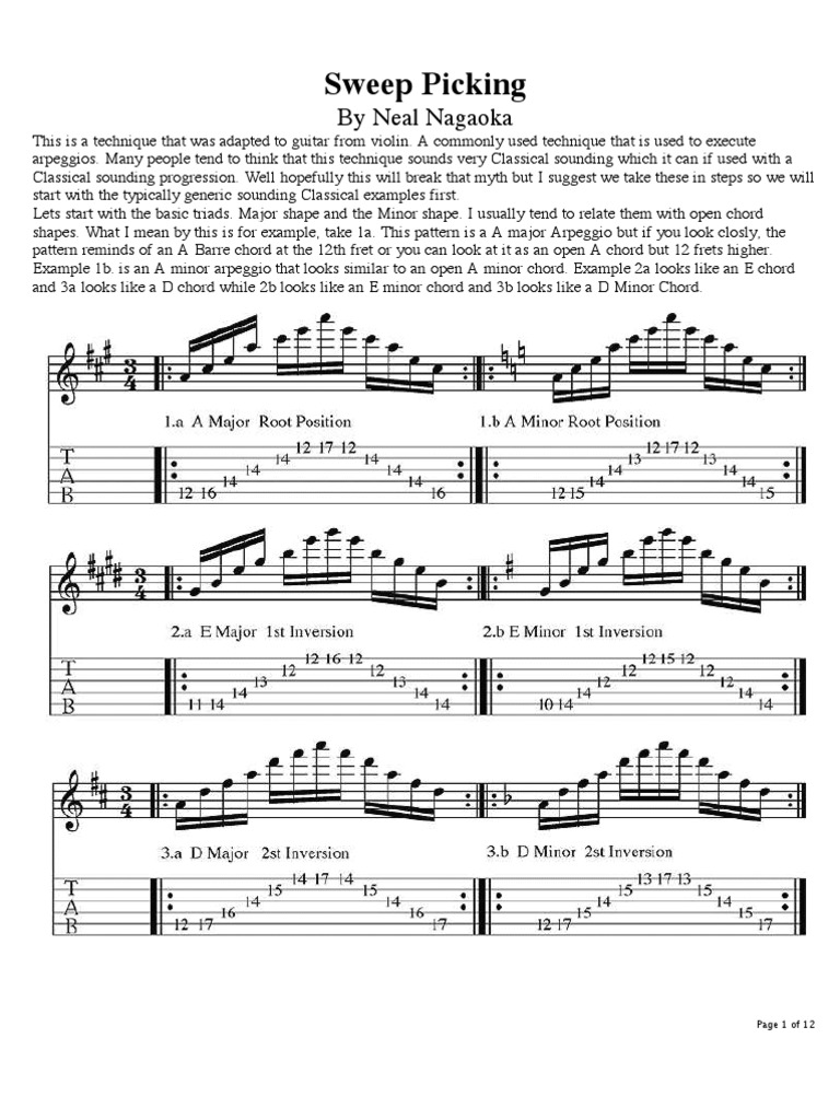 Sweeping | PDF | Minor Scale | Chord (Music)