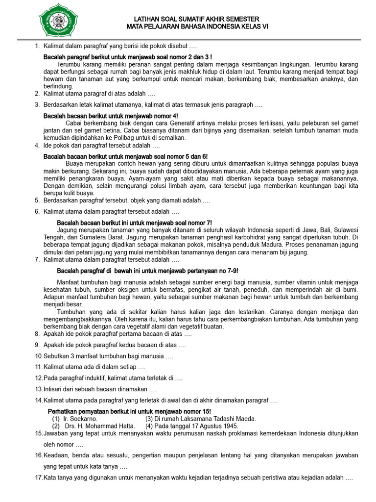 RANGKUMAN SAS BINDO 6fix | PDF